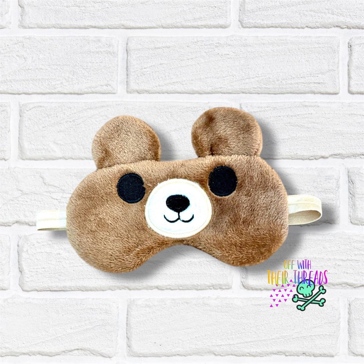 DIGITAL DOWNLOAD Applique Bear Sleep Mask 2 SIZES INCLUDED – Off With ...