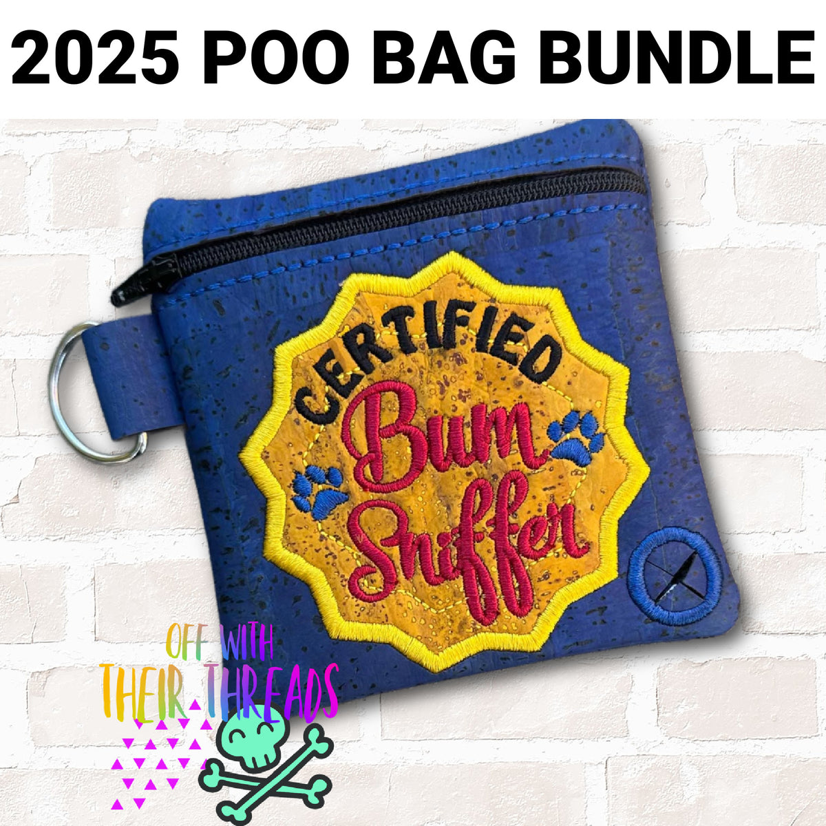 DIGITAL DOWNLOAD 5x5 Applique Certified Bum Sniffer Bag Holder – Off ...