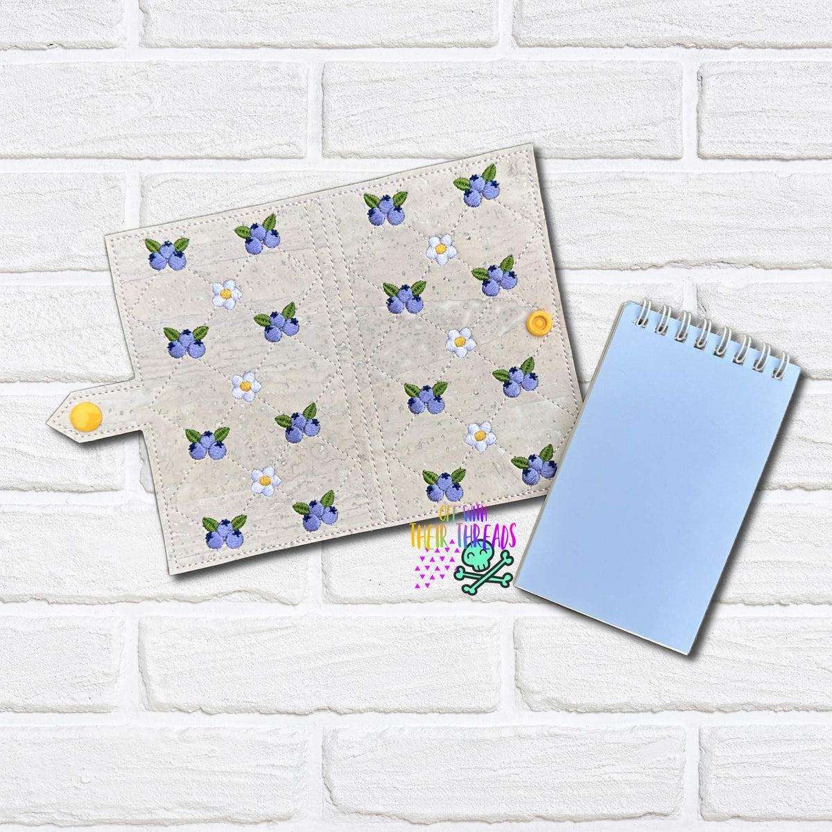 DIGITAL DOWNLOAD Quilted Blueberry Top Load Notebook Cover – Off With ...