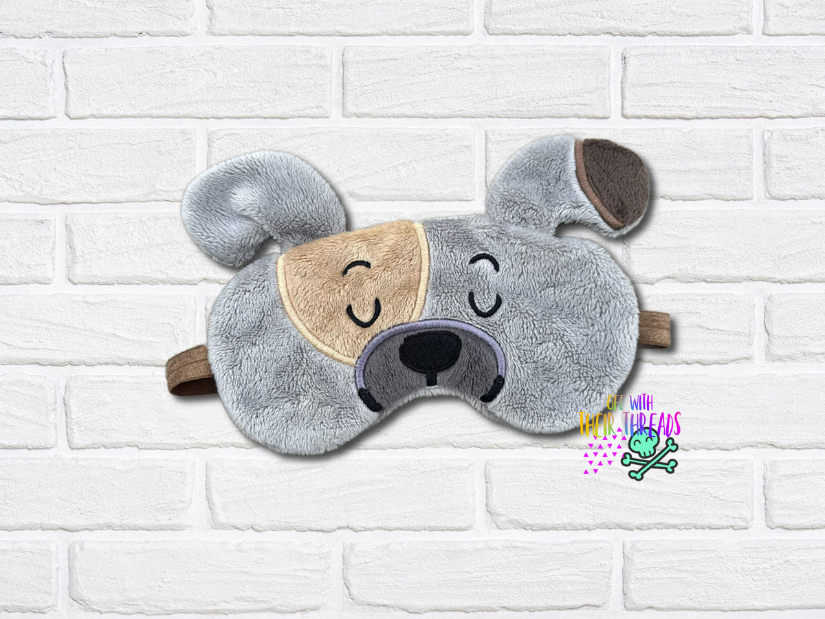DIGITAL DOWNLOAD Applique Dog Sleep Mask 2 SIZES INCLUDED – Off With ...