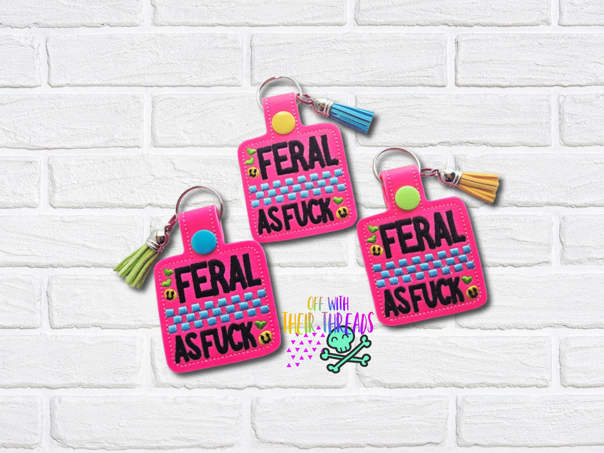 DIGITAL DOWNLOAD Feral AF Given Snap Tab Keychain – Off With Their Threads