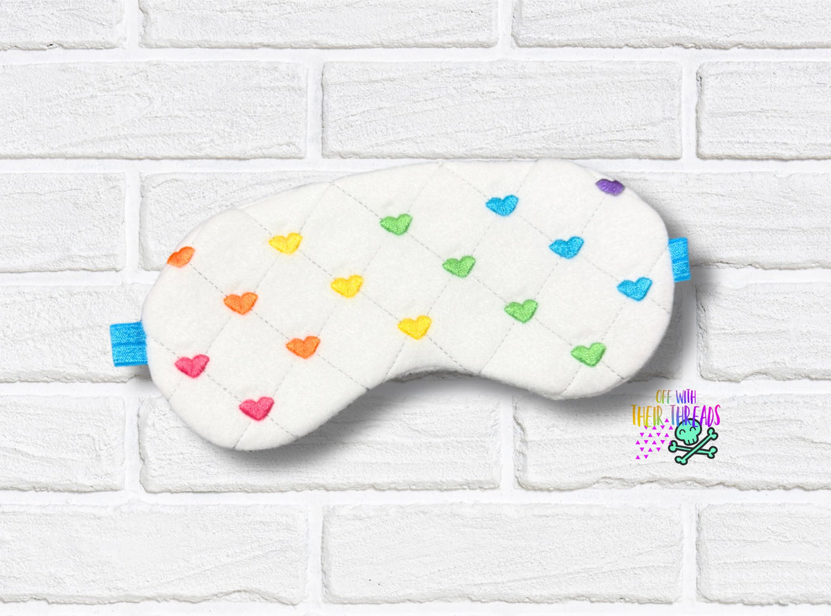 DIGITAL DOWNLOAD Quilted Heart Sleep Mask 2 SIZES INCLUDED – Off With ...