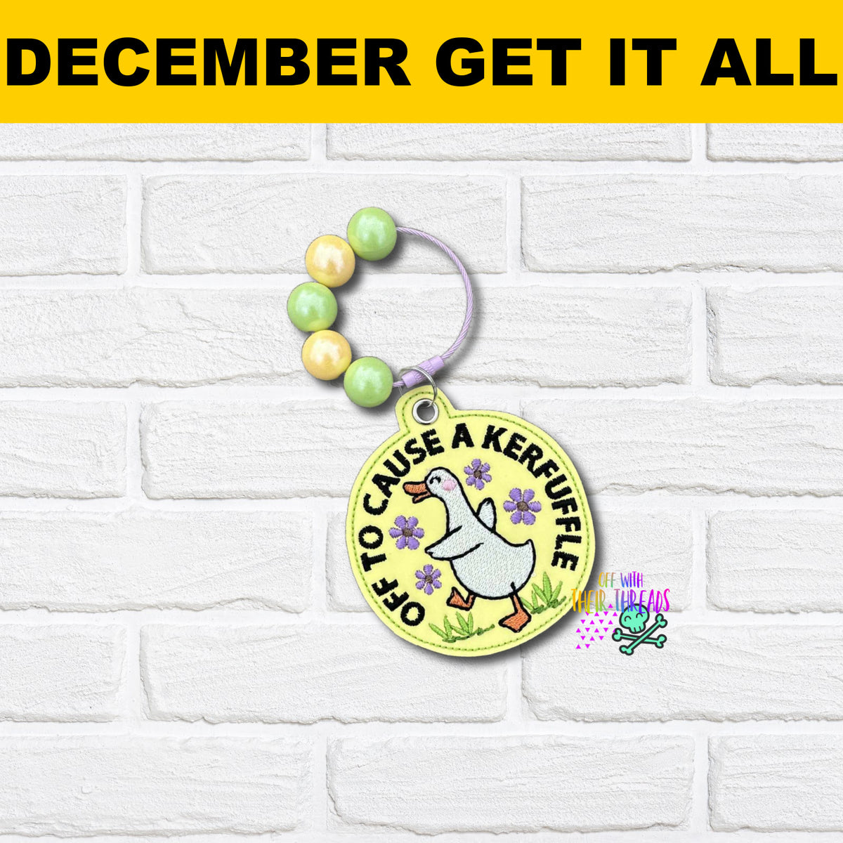 DIGITAL DOWNLOAD Kerfuffle Bag Tag Ornament Bookmark – Off With Their ...