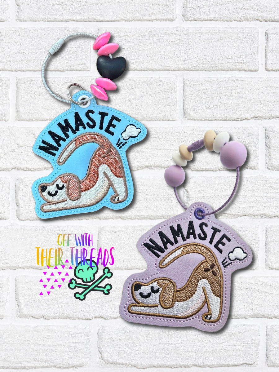 DIGITAL DOWNLOAD Namaste Bag Tag Bookmark Ornament – Off With Their Threads
