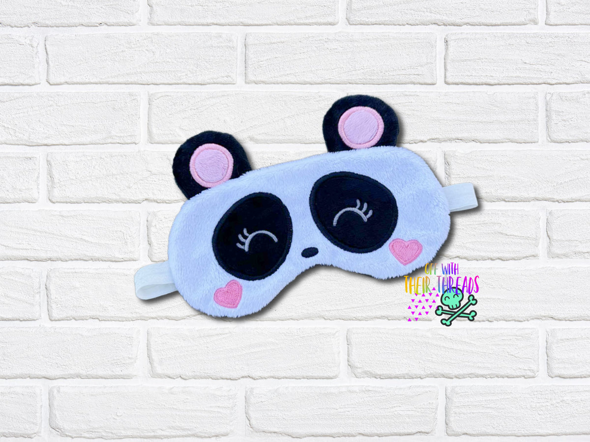 DIGITAL DOWNLOAD Applique Panda Sleep Mask 2 SIZES INCLUDED – Off With ...