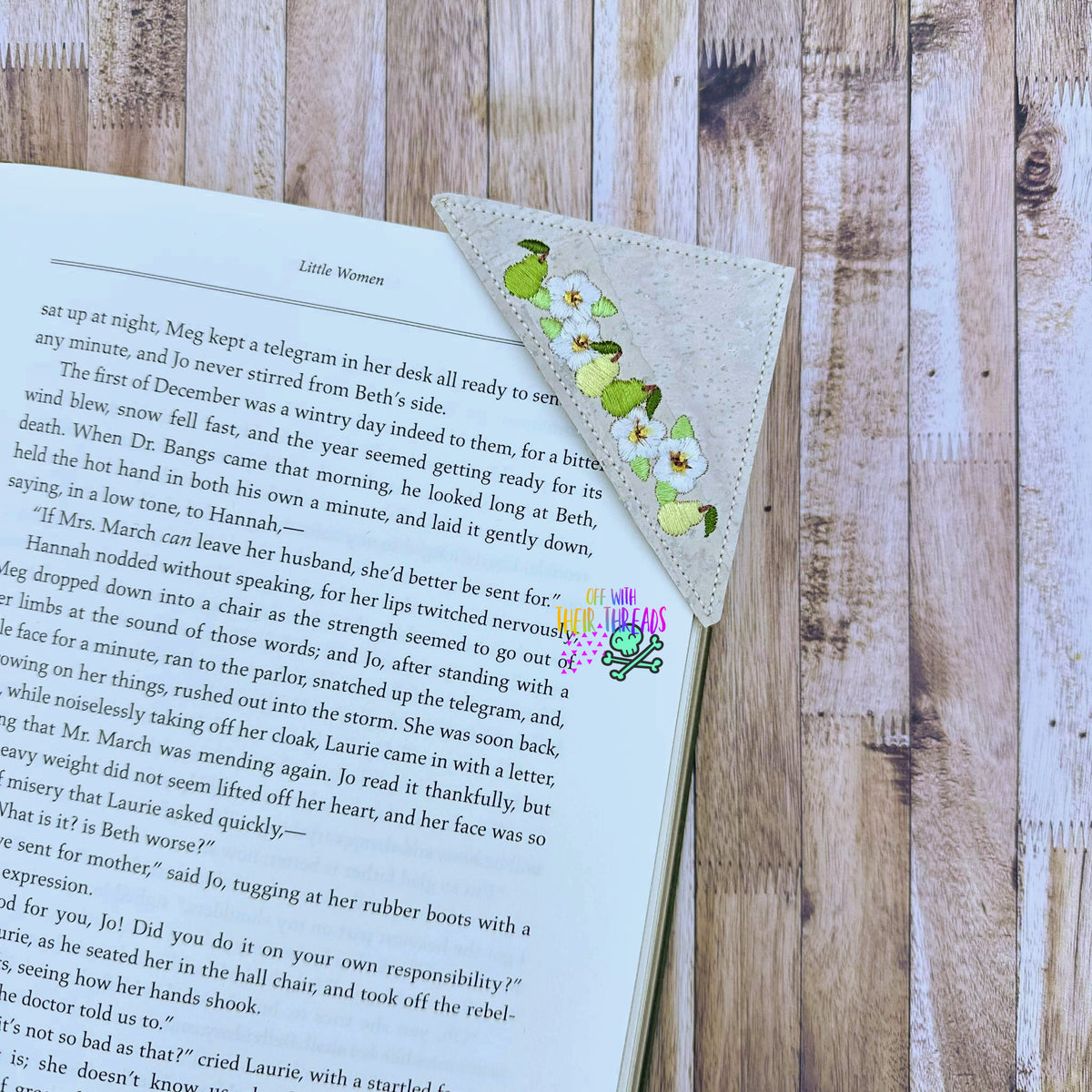 DIGITAL DOWNLOAD Pear Page Corner Bookmark – Off With Their Threads