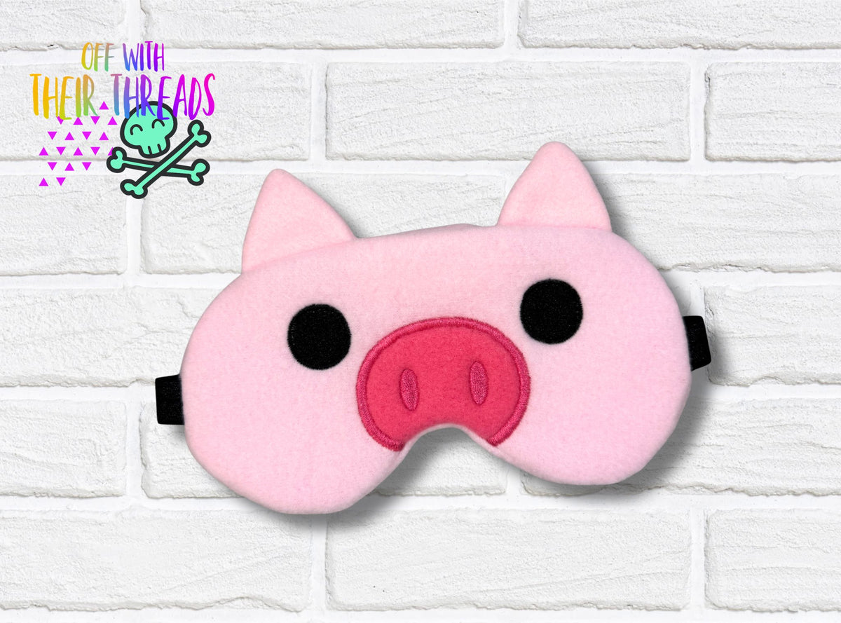 DIGITAL DOWNLOAD Applique Pig Sleep Mask 2 SIZES INCLUDED – Off With ...
