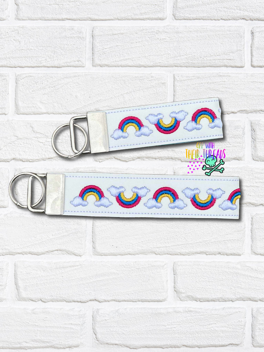 DIGITAL DOWNLOAD Rainbow Key Fob Set 2 SIZES INCLUDED – Off With Their ...
