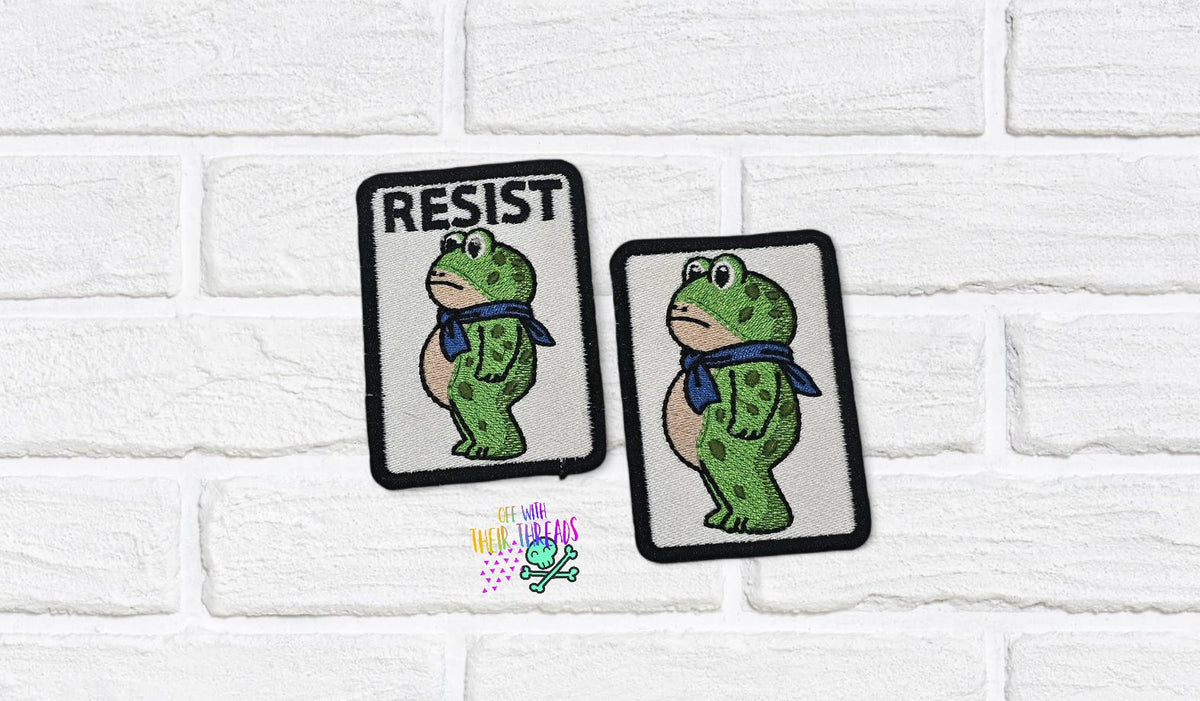 DIGITAL DOWNLOAD Resist Frog Patch Set 3 SIZES INCLUDED – Off With ...