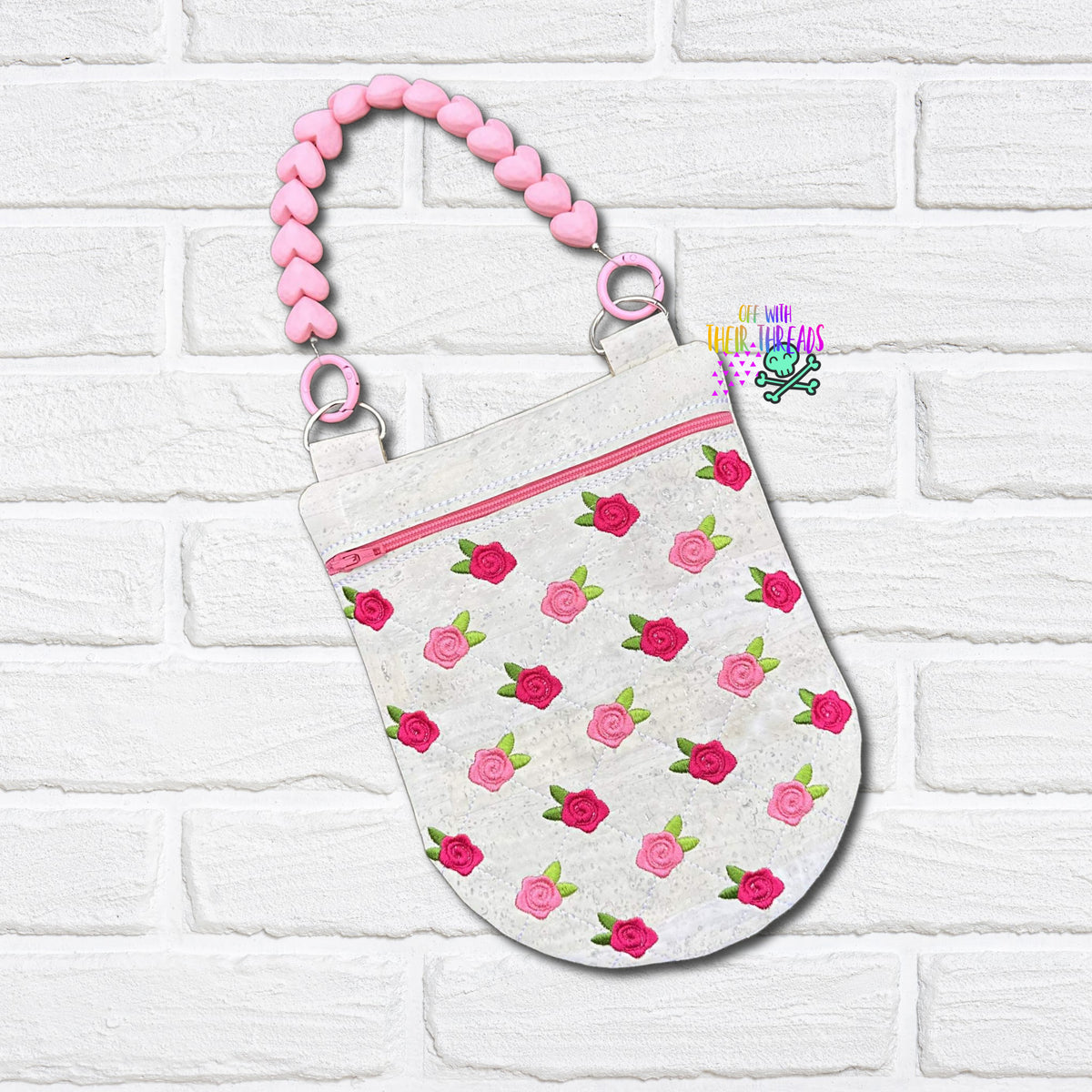 DIGITAL DOWNLOAD Quilted Rose Round Bottom Bag – Off With Their Threads