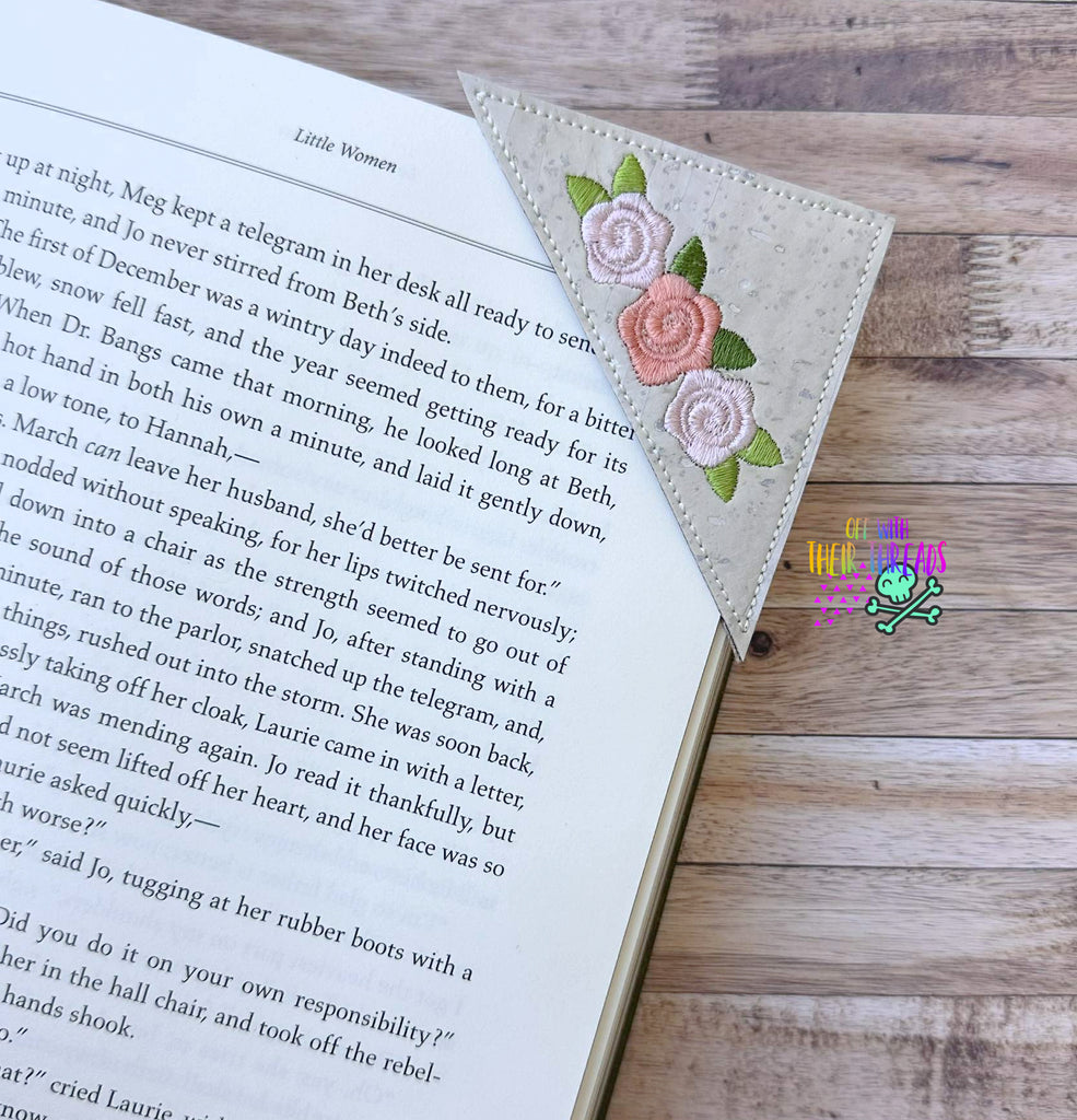 DIGITAL DOWNLOAD Rose Page Corner Bookmark – Off With Their Threads