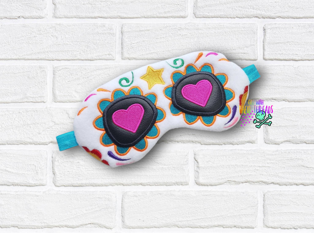 DIGITAL DOWNLOAD Applique Sugar Skull Sleep Mask 2 SIZES INCLUDED – Off ...