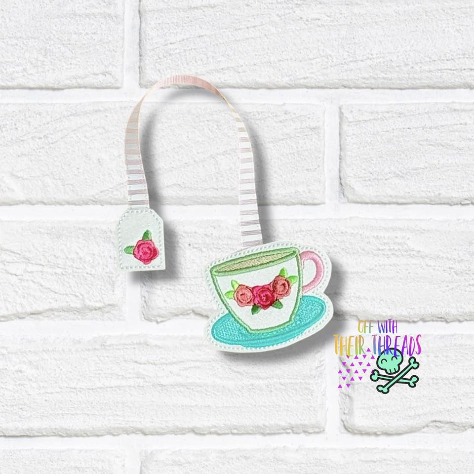 DIGITAL DOWNLOAD Tea Cup String Bookmark – Off With Their Threads