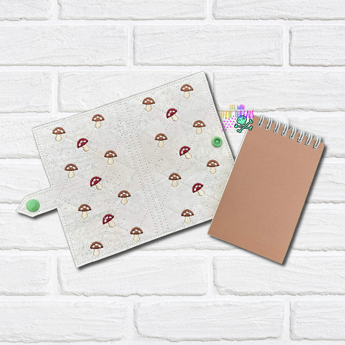 DIGITAL DOWNLOAD Quilted Toadstool Top Load Notebook Cover – Off With ...