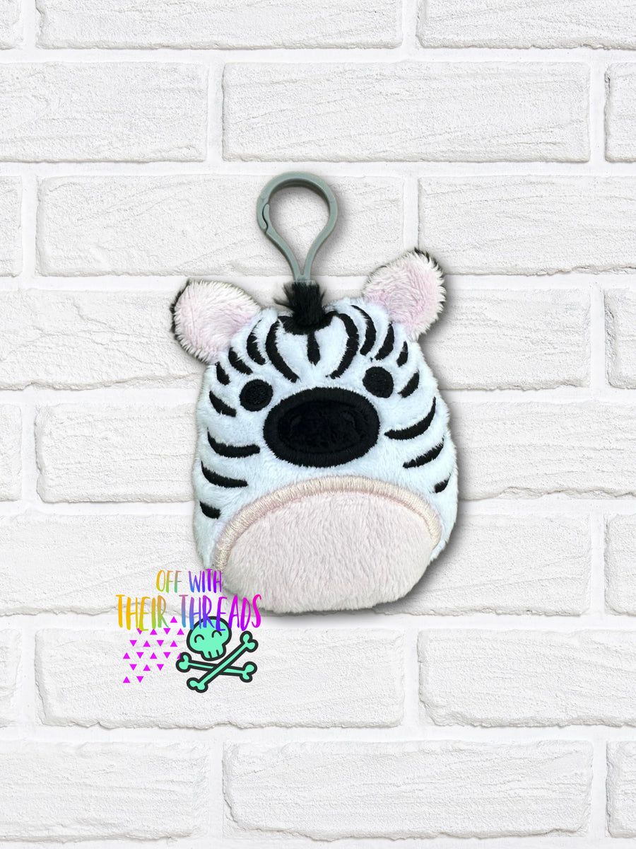 DIGITAL DOWNLOAD Applique Zebra Squishy Keychain – Off With Their Threads